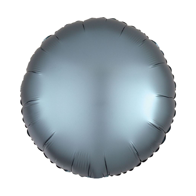 Helium Ballon Rond Steel Blue van Ballon Express.